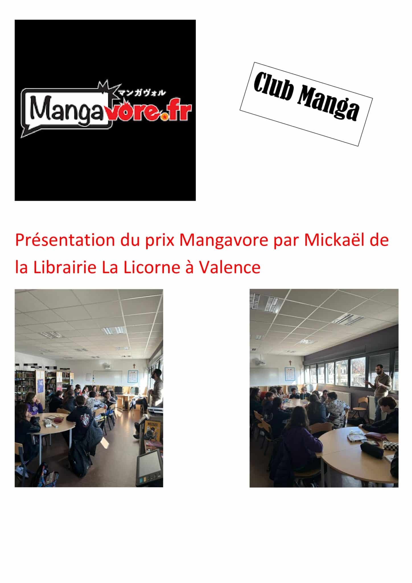 Club Manga et Prix Mangavore - Collège - Lycée | Sainte-Anne - La ...